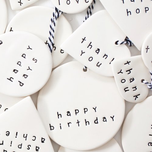 Handmade Ceramic Tags – Caroline C