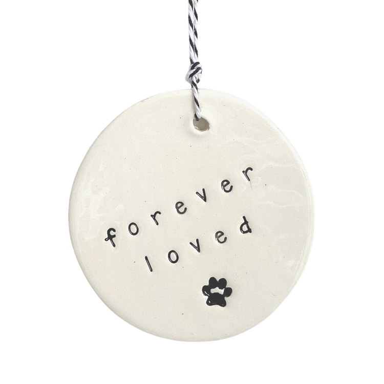 Handmade Ceramic Tag 'forever loved' – Caroline C