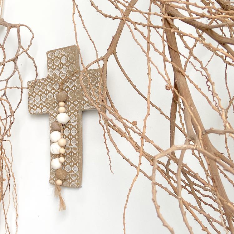 Handmade Ceramic Cross Moroccan White – Caroline C